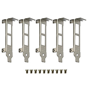 BestParts 5pcs Generic Low Profile Brackets for Intel X540-T2 X550-T2 with Screws