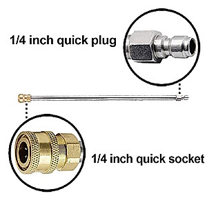 RIDGE WASHER Pressure Washer Extension Wand, 17 Inch Stainless Steel 1/4 Inch Quick Connect Power Washer Lance, 2 Pack