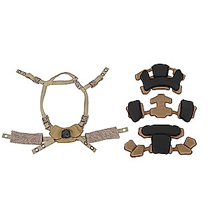 BOLORAMO Helmet Padding Kit, Comfortable Helmet Chin Strap Easy to Install Strong Compatibility Exquisite Workmanship Portable Size for MICH for Wendy (Mud Spongeand Suspension)
