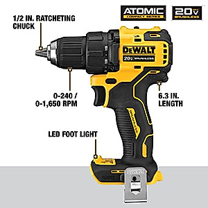 DEWALT DCK489D2 ATOMIC 20V MAX* Brushless Cordless 4-Tool Combo Kit