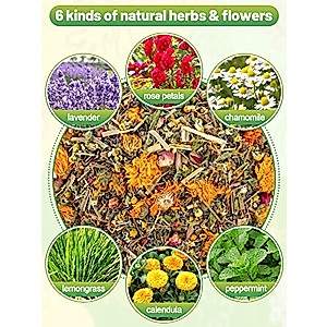 Chicken Nesting Herbs - 14 Oz Natural Nesting Box Herbs in 6 Dried Flower & Herbs for Keeping Coop Fresh and Create Comfortable Environment for Chickens