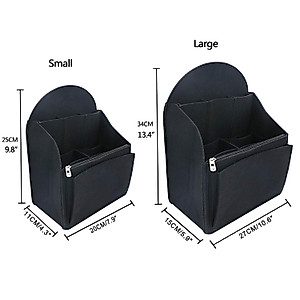 VANCORE Felt Backpack Insert Organizer for Rucksack Handbag Travel Shoulder Bag (Black,Large)