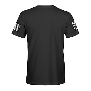 Fantastic Tees USA American Skull Patriotic Shirts for Men T-Shirt (Black, L)