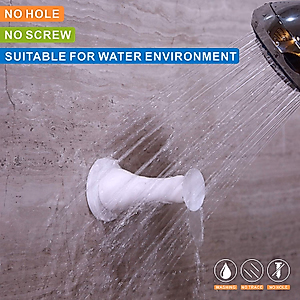 ZC GEL Magnetic Door Stopper Self Adhesive, Silicone Door Stop Holder Wall Mount Damage-Free with Durable Reusable Waterproof House Door Stopper, No Need to Drill Collision Mute No Trace (White)