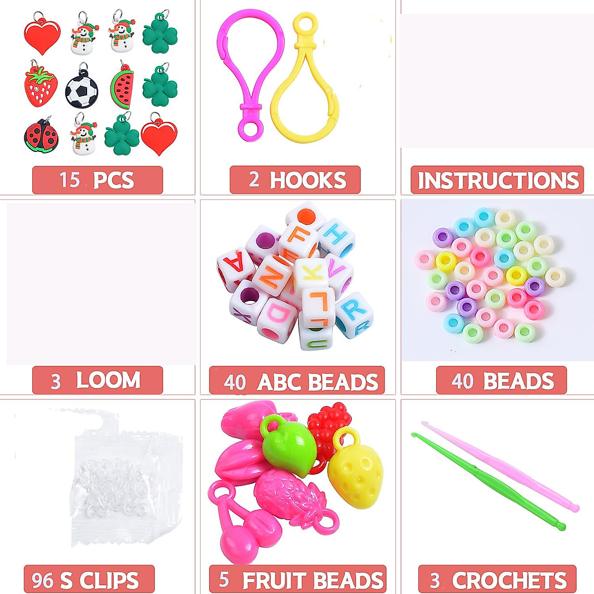 2500+ Rubber Band Bracelet Kit, Loom Bracelet Making Kit for Kids, Rubber Bands Refill Loom Set, Loom Bands Kit,Friendship Bracelet Creativity Birthday Kits