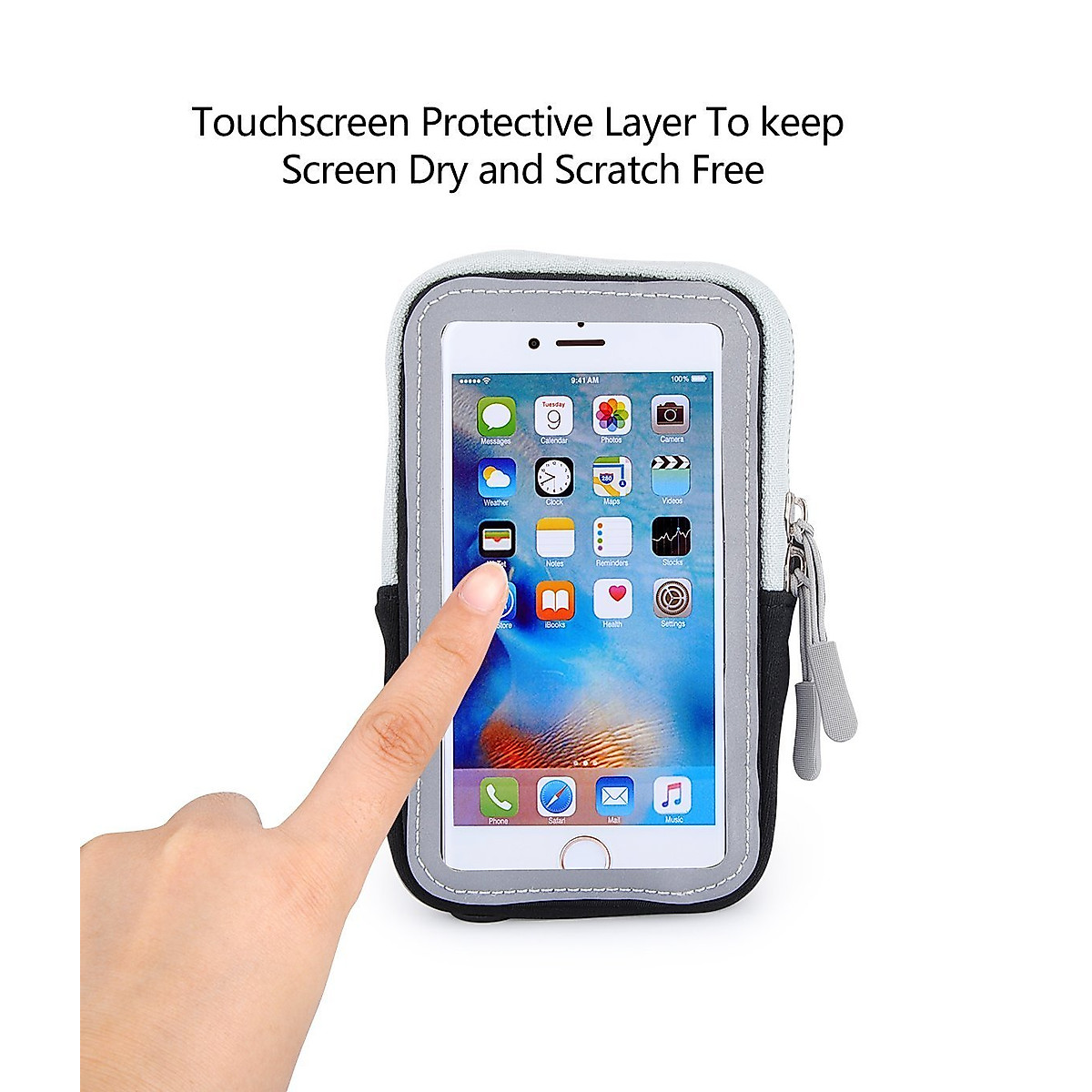 Sport Running Armband Cell Phone Holder for Samsung Galaxy S20 S21 FE S22 S23 Plus A54 Google Pixel 7a 6a Pixel 8 7 6 TCL 30 Z iPhone 14 13 12 Pro XR 11 15 Phone Arm Band Case Pouch Sleeve Bag (Black)