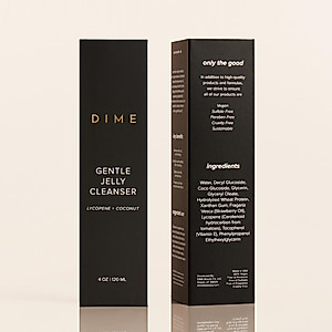 DIME Beauty Gentle Jelly Cleanser, Hydrating Facial Cleanser and Makeup Remover with Vitamin E, Sensitive Skin Face Wash, 4 oz / 120 ml