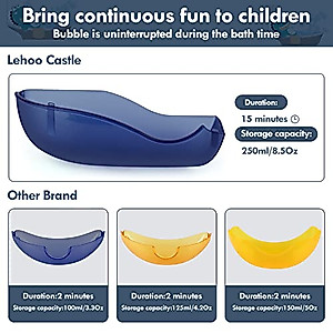 Lehoo Castle Bath Toys,Toddler Bath Bubble Machine, Bathtub Toy Dinosaur, Bathtime Shower Bath Wall Toy, Bubble Maker with 12 Songs, Gift for Baby