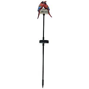 Solar Wholesale 1044 Parrots Welcome Solar Light, Garden/Yard Decor Stake White LED Landscape Light