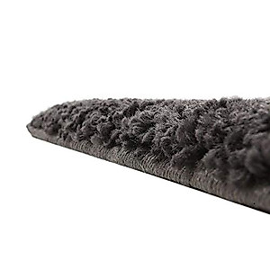 Unique Loom Solo Collection Area Rug - Calabasas (7' 10" x 10' Rectangle, Charcoal/ Black)