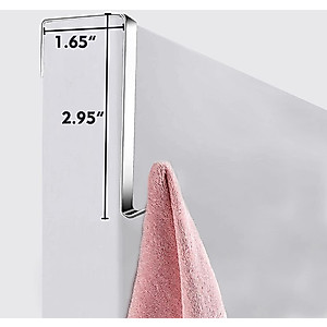 MISSLO 4 Pack Metal Over The Door Hook for Hanging Towels Rack Heavy Duty Door Hanger Organizer for Hang Clothes Coats in Bathroom Bedroom