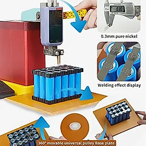 RCBDBSM Battery Spot Welder, 12 KW Capacitor Energy Storage Pulse Welding Machine, Portable Energy Storage Pulse Welding Machine for Battery Pack 18650 14500 Lithium Batteries