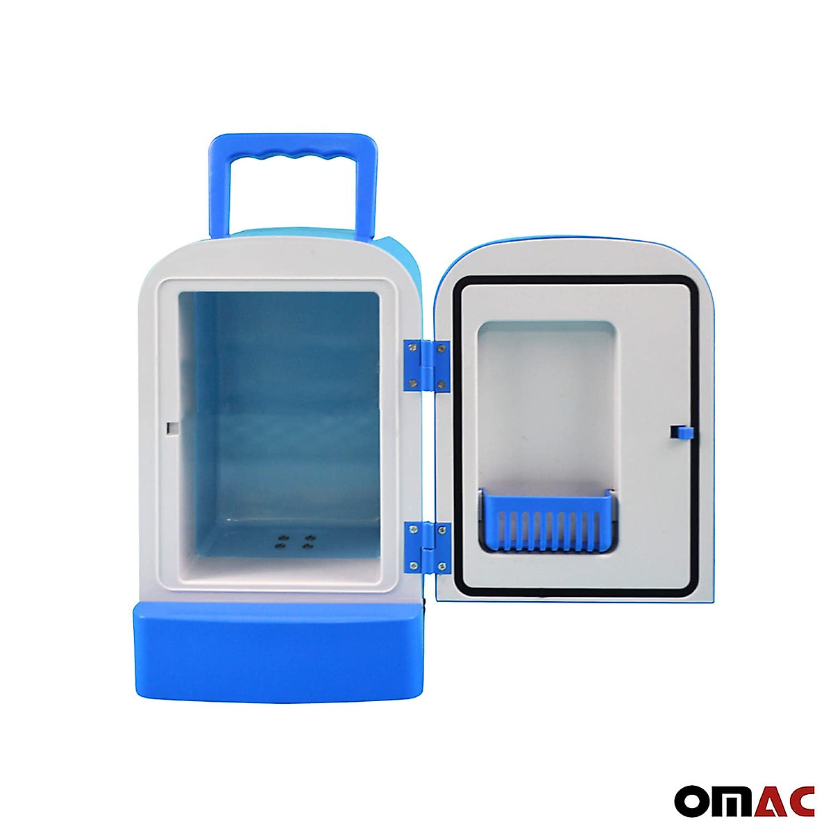 OMAC Mini Fridge 4 Liter AC/DC Power, 12V, Portable, Thermoelectric Cooler and Warmer Personal Refrigerators, Blue
