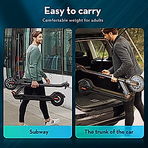 MICROGO New M5 Pro Electric Kick Scooter for Adults, Honeycomb Off-Road Tires, Large LED Panel, App Control, 350W Motor, 19MPH 18.5Miles, Long-Range Battery, for Commuter/Travel, Foldable Scooter
