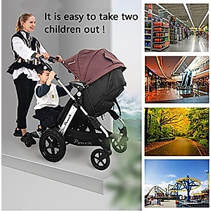 Universal Stroller Board with Detachable Seat,Stroller Glider Board Suitable for Most Brands of Strollers, Holds Children Up to 55lbs (Pink)