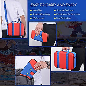 XCSOURCE Carrying Case for Nintendo Switch OLED, Cute and Deluxe, Protective Hard Shell Carry Bag for Nintendo Switch OLED Console & Accessories(Red)