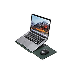 Hyfant Laptop Sleeve Case with Stand and Mouse Pad 13-14 Inch Laptop Case Chromebook Sleeve Leather Protective Cover for MacBook Pro/Air Dell HP Lenovo ThinkPad Samsung Asus Acer LG Laptops