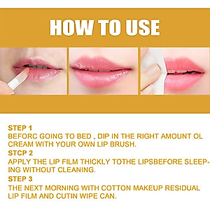 Lip Balm Honey Pot, Propolis Moisturizing Lip Mask Overnight, Hydrating Prevention Dry and Cracked Lip Scrubs Exfoliator Lip Sleeping Mask