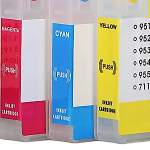 Walfront 4Pcs Ink Cartridge for Ink Cartridge Replacement Printer Ink Cartridge Officejet Pro 251dw 276dw 8100 8600 8610 8620 8630 8640 8650 Printers