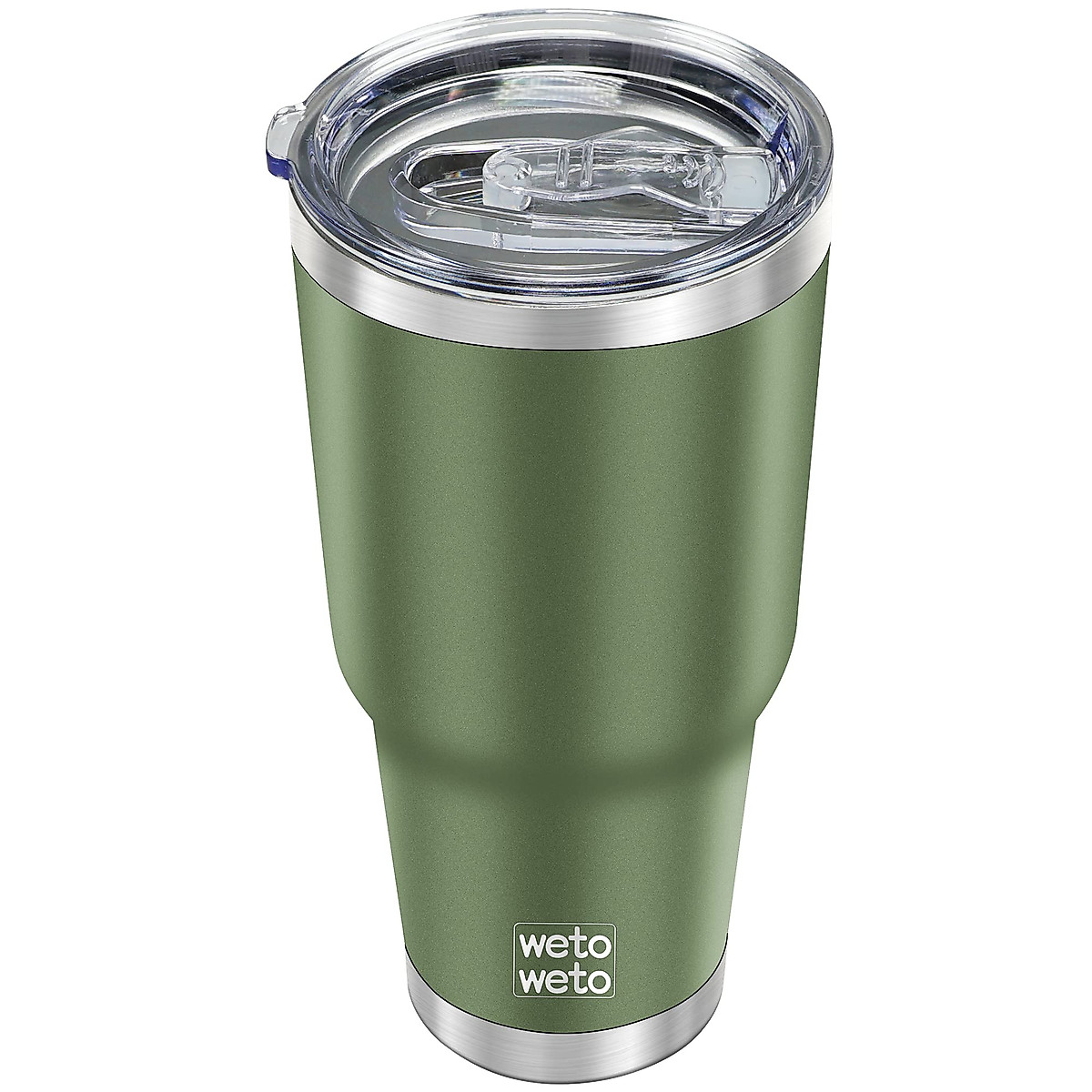 WETOWETO 30oz Tumbler, Stainless Steel Vacuum Insulated Water Coffee Tumbler Cup, Double Wall Powder Coated Spill-Proof Travel Mug Thermal Cup for Home Outdoor (Army Green, 1 Pack)