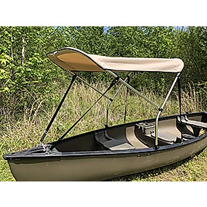 Beige 2' by 6' Canoe/Kayak Sun Shade/Canopy by Cypress Rowe Outfitters