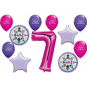 7th Birthday Party LOL Balloons Decoration Supplies