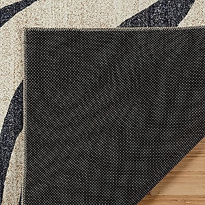 Gertmenian Indoor Printed Tufted Area Rug 8x10 Large, No Slip Home Décor Rug for Entryway, Bedroom, Living Room, Animal, Zebra Black White, 28536