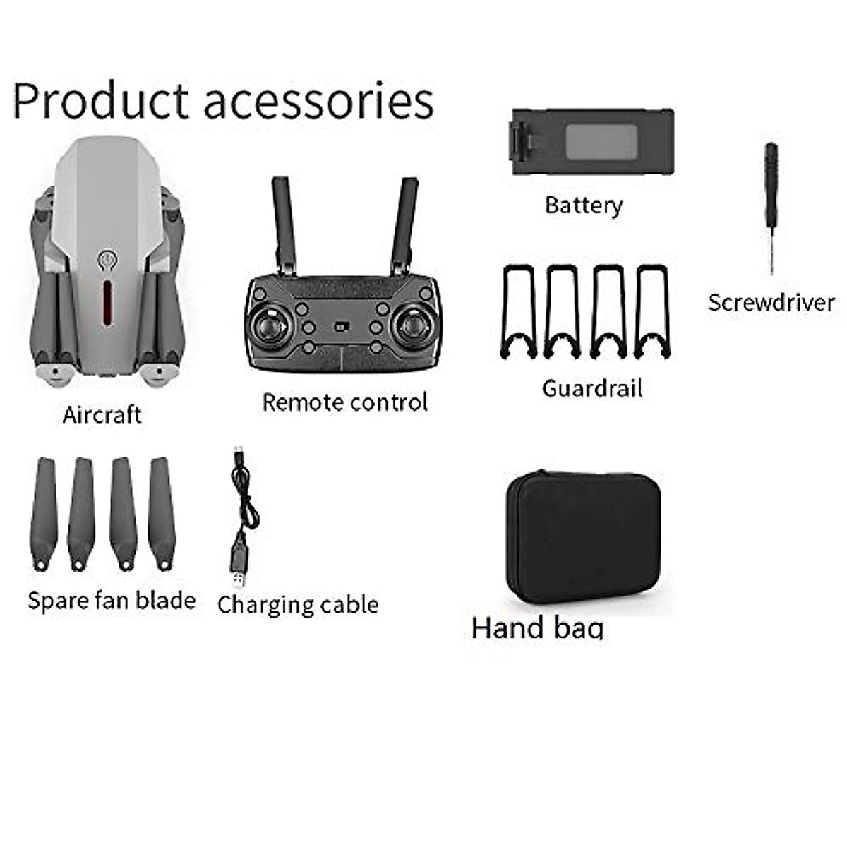 E88 Pro Drone with dual 4k camera, Kids/Beginner, wifi fpv 1080 hd, Dual foldable RC Quadcopter , Altitude hold, Headless mode, visual positioning, auto return, mobile app control, Black, 360 flip