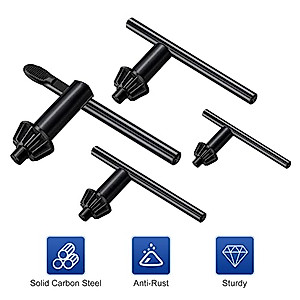 Chrome Vanadium Steel Drill Chuck Wrench 4 Pieces Drill Press Replacement Drill Chuck Keys Kit