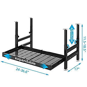 2 Tier Expandable Pull Out Cabinet Drawer Organizer, Slide Out Pantry Shelves Sliding Drawer Storage for Home Cabinet Shelf, Under Cabinet Storage, Adjustable Cabinet Shelf Organizers -24.4"x17“x37.8"