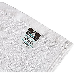 Towel and Linen Mart White Salon Towels, Pack of 12 (Not Bleach Proof, 16 x 27 Inches) Highly Absorbent Towels for Hand, Salon, Gym, Beauty, Spa, and Home Hair Care (White)