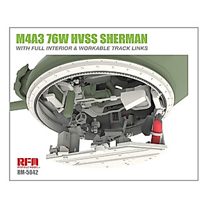 Rye Field Model 1/35 M4A3 76W HVSS Sherman with Full Interior and workable Track Links RM-5042