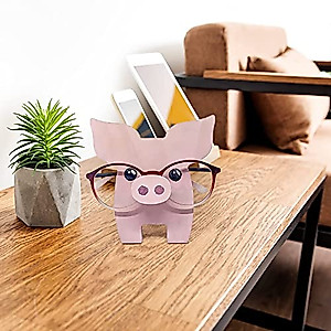 Yaoercty Delivered Before Christmas - Cute Creative Animal Glasses Rack Holder, 1PC Cute Wooden Animal Shaped Glasses Frame Home Office Desktop Decor,Valentine's Day (G)