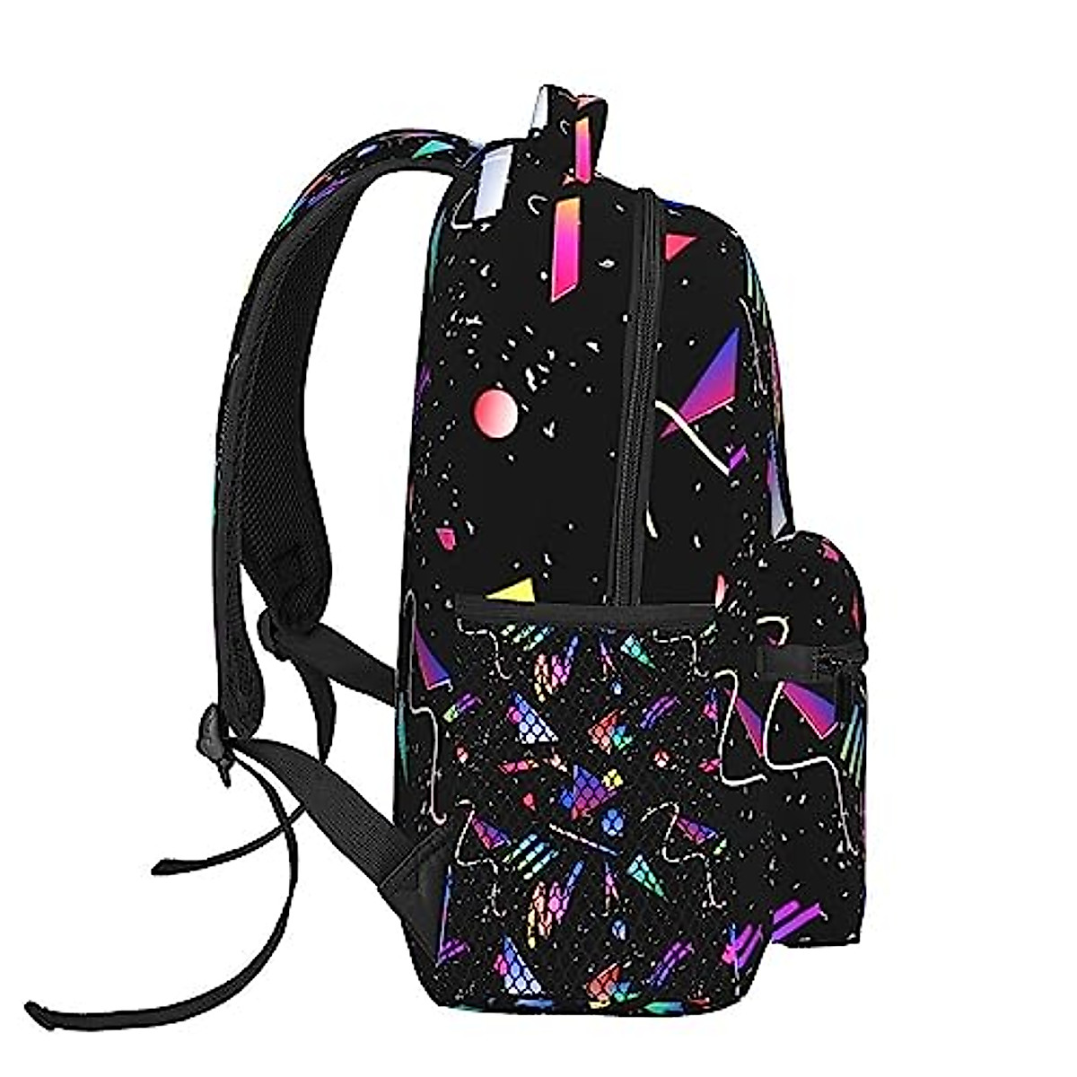 MANQINF Funny 80S 90S Pattern Backpack Casual Hiking Camping Travel Backpacks Lightweight Daypack Bag Women Men Bookbag