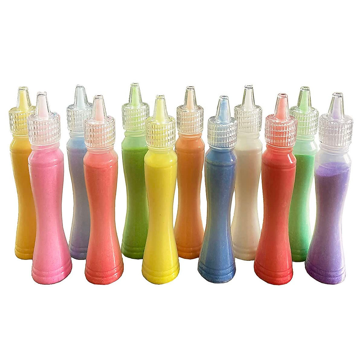 JKanruh 48 Pcs Art Kits,12 Color Sand Art Kits with 24 Sheets Sand Art Painting Cards,12 Sheets Magic Sticker Painting Set for Arts and Crafts,DIY Painting,Drawing