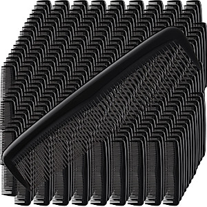 300 Pieces Hair Combs Bulk Styling Comb Set for Women Men Reusable Pocket Small Plastic Comb Fine Dressing Comb for Travel, Hotel, Homeless, Nursing Home, Charity, 5 Inch (Black)