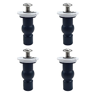 4 Pack M6 Toilet Seat Hinges Screws Universal Toilet Seat Fixings Repair Kits Expanding Rubber Top Nuts Bolts