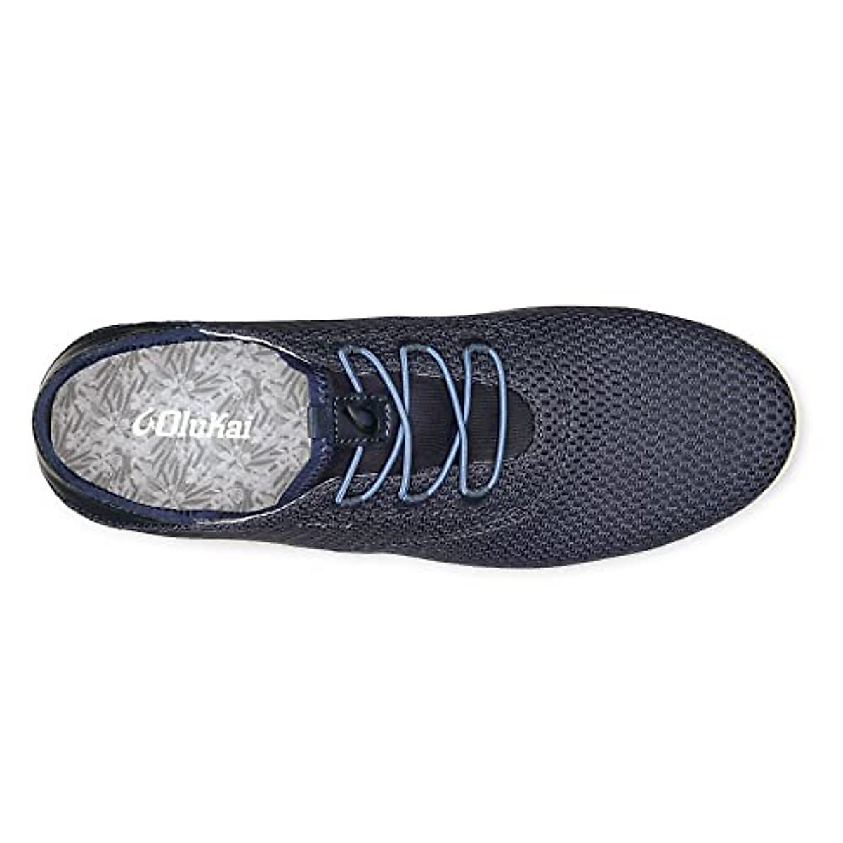 OLUKAI Alapa Li Men's Athletic Sneakers, Breathable Mesh & Moisture-Wicking Design, No Tie Laces, Lightweight & Supportive, Trench Blue/Trench Blue, 11