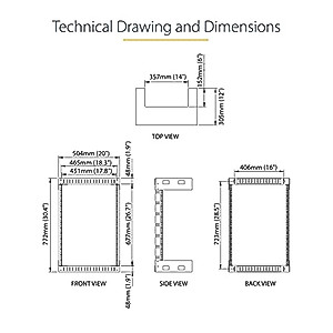 StarTech.com 2-Post 15U Heavy-Duty Wall-Mount Network Rack, 19" Open Frame Server Rack, 12" Deep, Wall Mount Data Rack for IT / AV / Patch Panel / Computer Equipment (RK15WALLO)