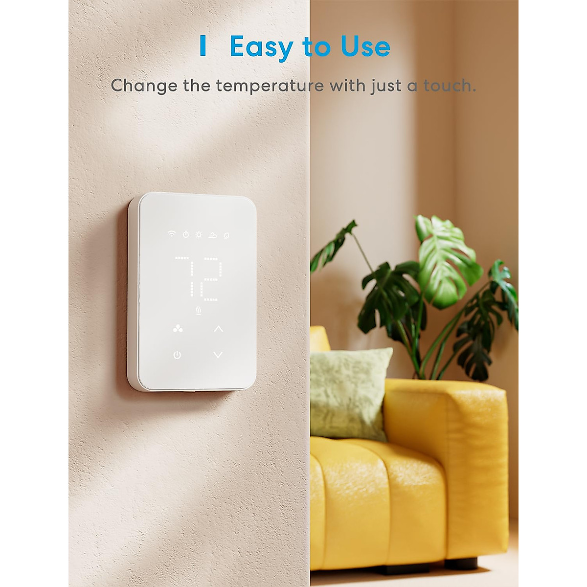 Meross Smart Thermostat for Electric Baseboard & Smart Wi-Fi Temperature Controller Thermostat 15A, Works with Apple Home, Alexa, Google Home, SmartTings with Voice& Remote Control, Power Monitor