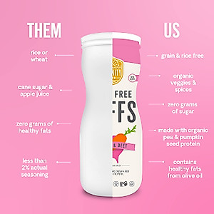 Serenity Kids 6+ Months Grain Free Puffs Toddler & Baby Snack | No Added Sugar, Gluten & Rice Free, Allergen Free | Made with Organic Cassava, Veggies, and Herbs | Carrot & Beet | 6 Count