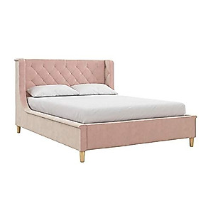 Little Seeds Monarch Hill Ambrosia Pink Full Size Upholstered Bed,