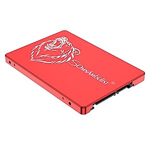 Somnambulist 2.5 Inch SATA 3 120GB 240GB 60GB SATA3 SSD Internal Hard Drive for Laptop (Red Bear-60GB)