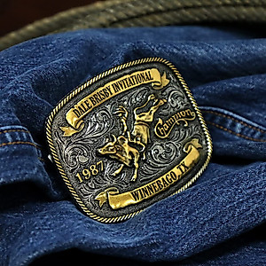 Montana Silversmiths Men's Dale Brisby Invitational 1987 Trophy Buckle Bronze One Size
