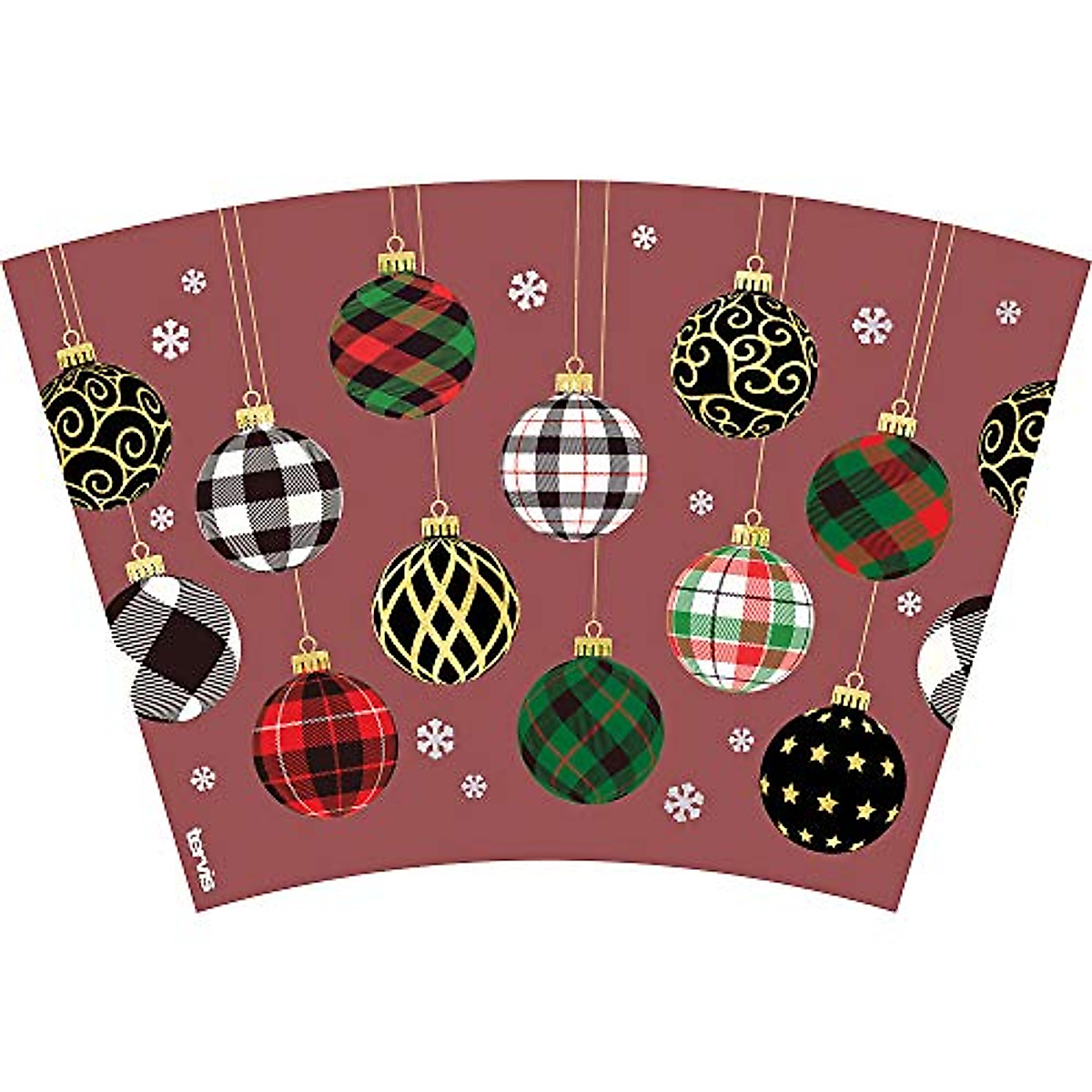 Tervis Plastic Made in USA Double Walled Christmas Holiday Ornaments Insulated Tumbler Cup Keeps Drinks Cold & Hot, 24oz, Clear