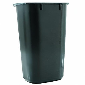 Rubbermaid Commercial Products Fg295500Bla Plastic Resin Deskside Wastebasket, 3.5 Gallon/13 Quart, Black