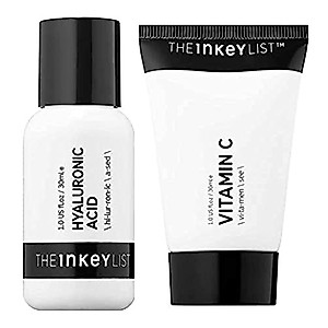 The Inkey List Face Serum And Cream Skincare Set! Hyaluronic Acid Serum And Vitamin C Cream! Antioxidant & Skin Brightening Face Cream! Hydrating Serum For Wrinkles, Dryness And Fine Lines!