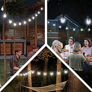 LiyuanQ Solar Outdoor String Lights Crystal Globe Light String Solar Powered Patio Lights with 8 Lighting Modes Waterproof Lights for Deck Backyard Garden Balcony Porch Wedding Party
