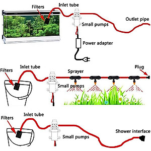 MACHSWON Water Pump 12V Self-Priming Galley High Pressure Electric Pumps Spin Faucet/Tap for RV Boat/Caravan Motorhome