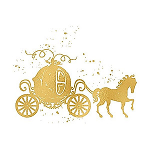 Simply Remarkable Cinderella, Princess and Disney Inspired - Pack of 4 Gold Poster Prints Photo Quality - Made in USA - Frame not Included (8x10, Cinderella 4 Pack - Gold)